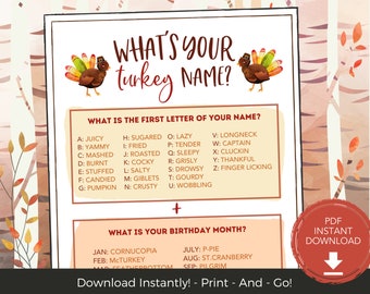 Turkey Hunt Thanksgiving Game for Kids and Adult Parties | Etsy