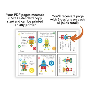 Robot Valentines Printable - Robot Valentines Day Card - Instant ...