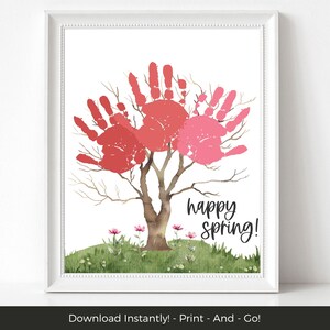 Spring Tree Blossom Handprint Activity, Preschool or Toddler Handprint ...