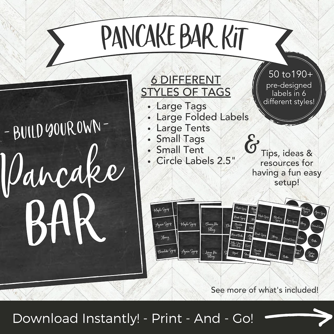 Pancake Bar Kit Pancake Bar Sign for Christmas Wedding - Etsy