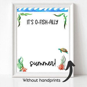Handprint Fish Craft, Printable Summer Handprint Art, End of School ...