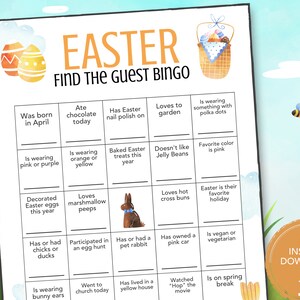 Find the Guest Easter Game Fun Easter Printable Game for Kids - Etsy
