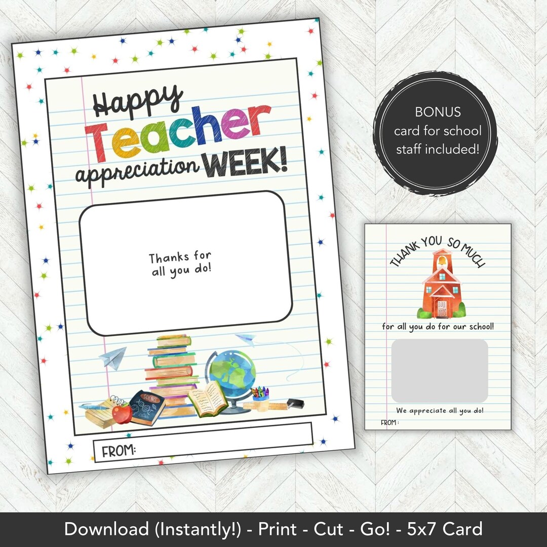 Teacher Gift Card Holder, End of Year Teacher Gifts, High School or ...