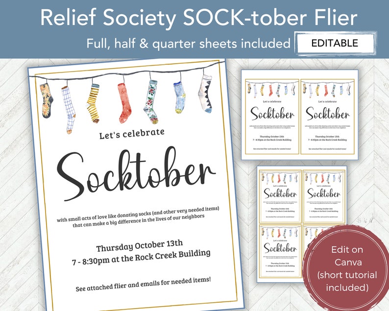 Relief Society Service Activity RS Activity Invitation - Etsy