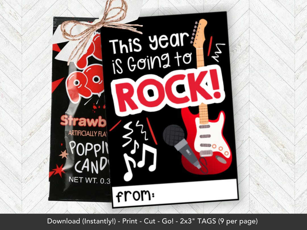 You Rock Treat Gift Tag, Back to School Gift Tag, Meet the Teacher Open ...