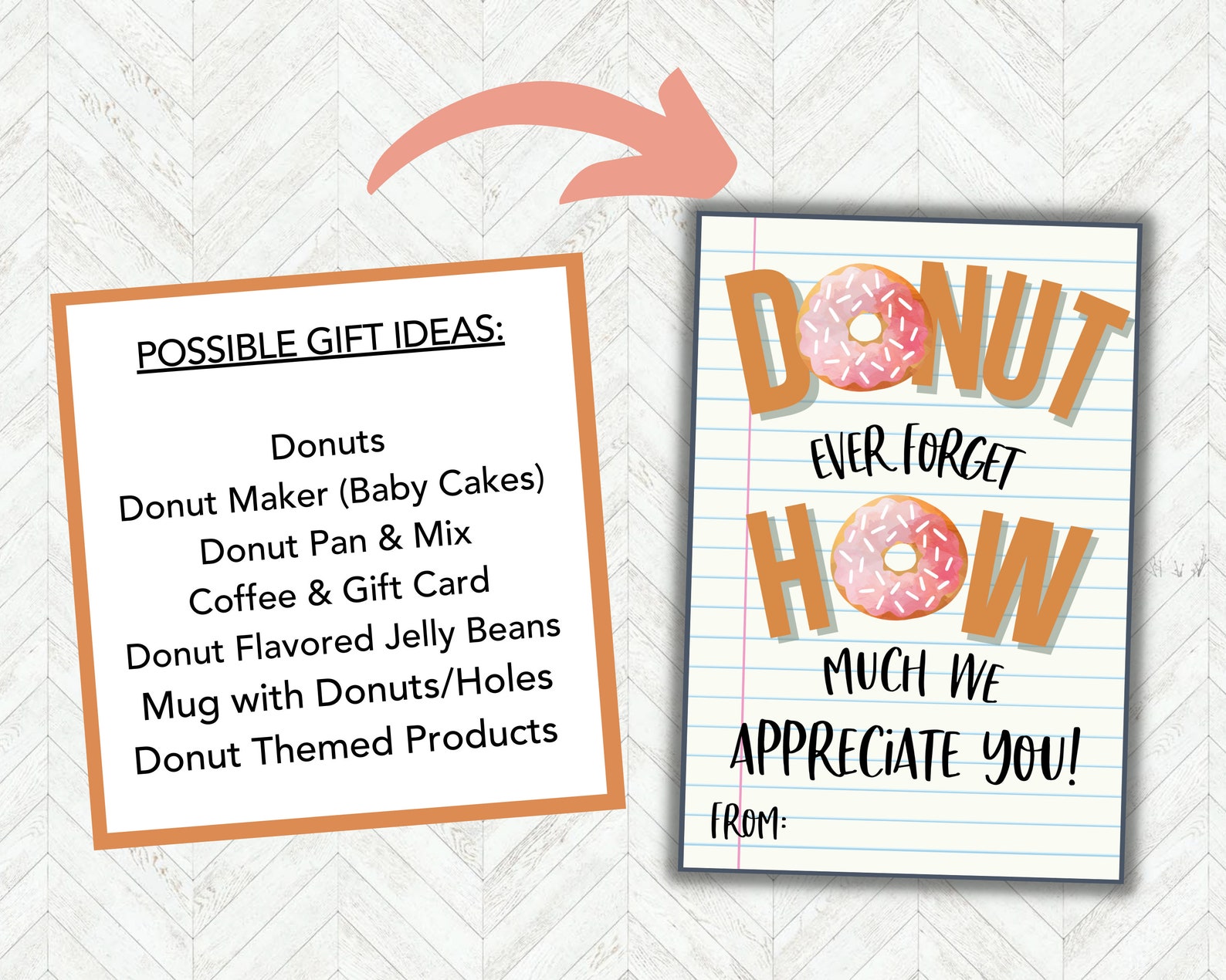 Donut Teacher Appreciation Gift Tag Preschool Teacher Gift - Etsy