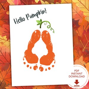 Thanksgiving Printable Kids Craft, Footprint Art, Handprint Craft for ...