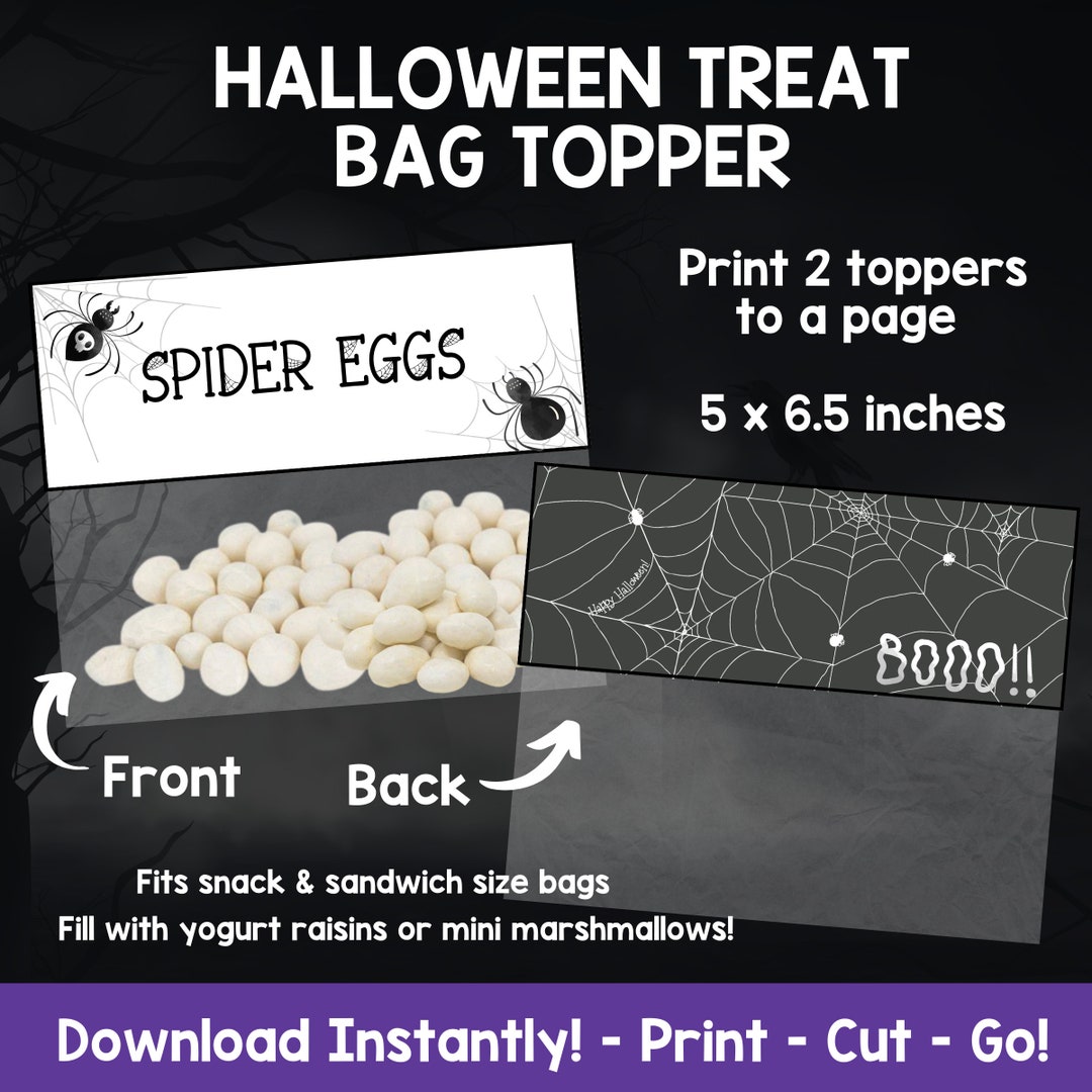 Halloween Gift Tag, Halloween Printable Goodie Bags Tag Download ...