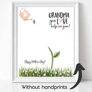 Mothers Day Handprint Art, DIY Mothers Day Gift for Grandma, Gift From ...