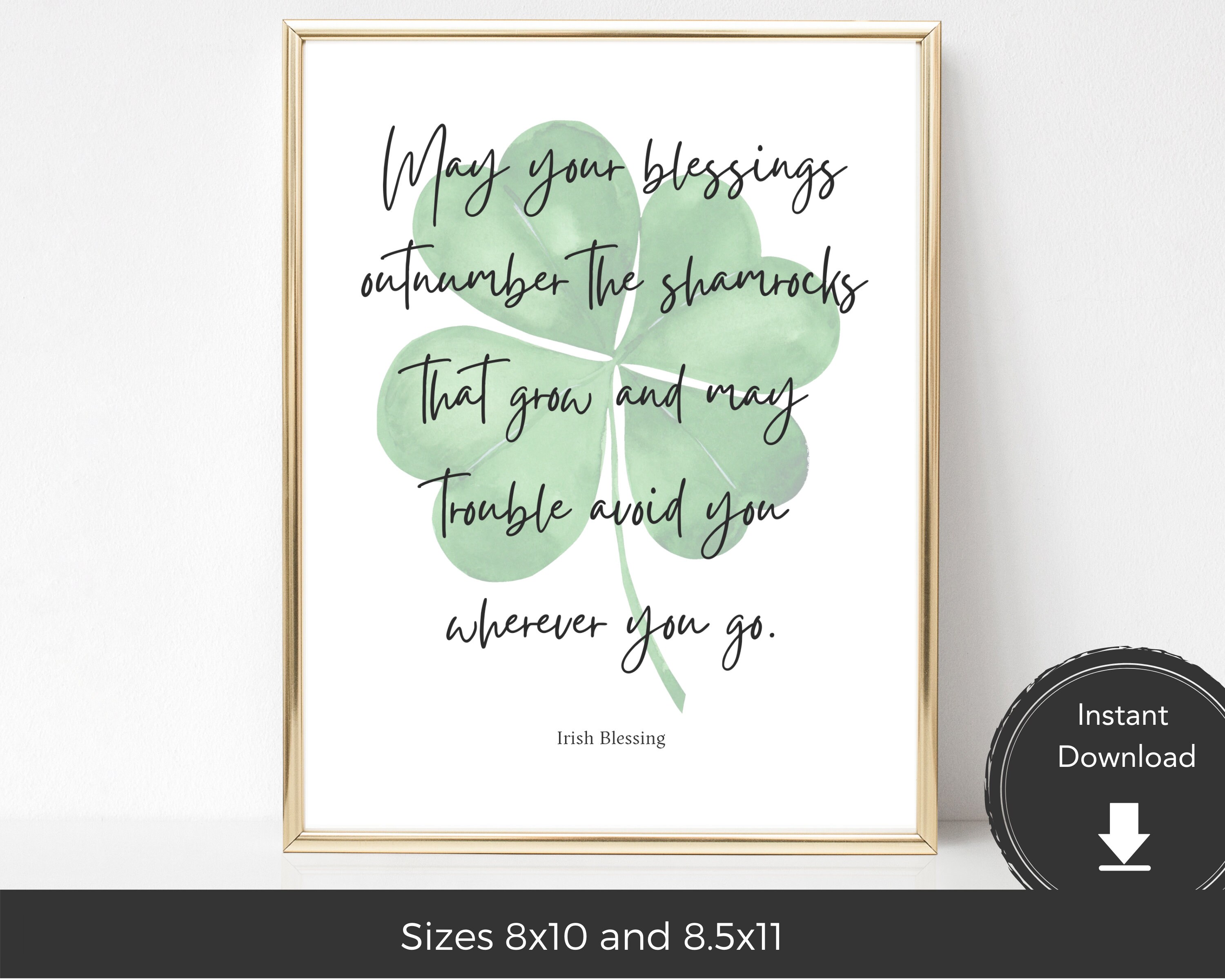 Irish Blessing St Patricks Day Wall Art Printable Decor Saint - Etsy
