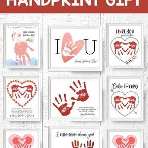 Printable Handprint Art, Valentine Handprint Craft for Kids, DIY ...