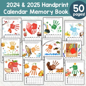 Handprint Calendar 2024 2025, Preschool Handprint Art Printable, 1st ...