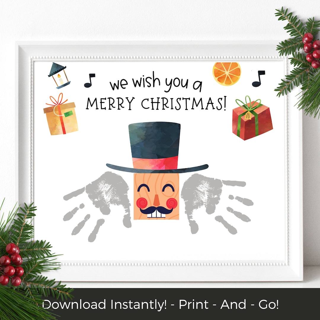 Nutcracker Handprint Kids Christmas Craft, Baby's First Christmas ...