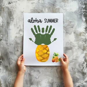 Hello Summer Handprint Art, Handprint Craft, Printable Summer Camp Arts ...