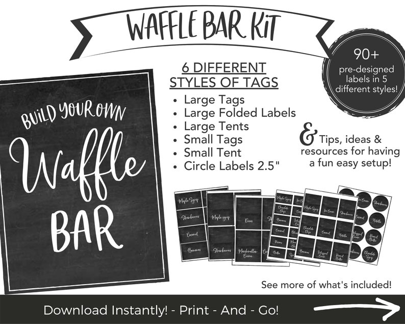 Waffle Bar Waffle Sign for Wedding Birthday Baby Shower - Etsy