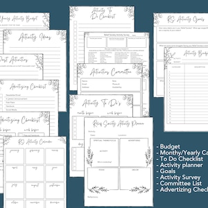 RELIEF SOCIETY Activity Planning Sheets, Activity Planner Instant ...