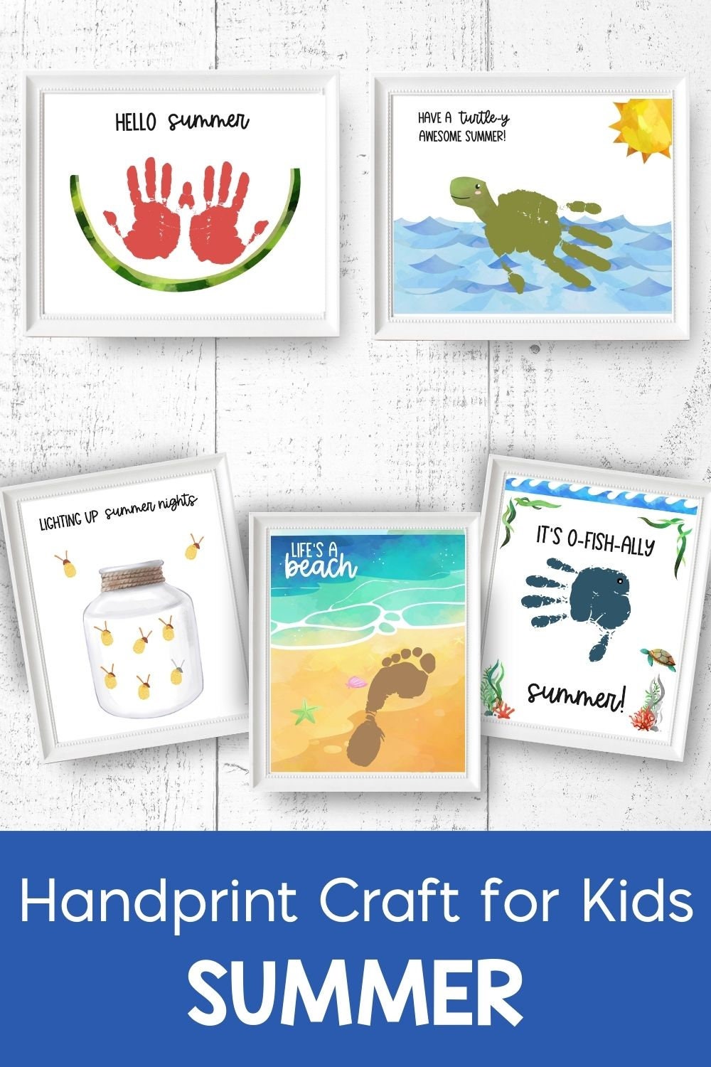 Summer Handprint Craft for Kids Summer Printable Handprint Art, Toddler ...