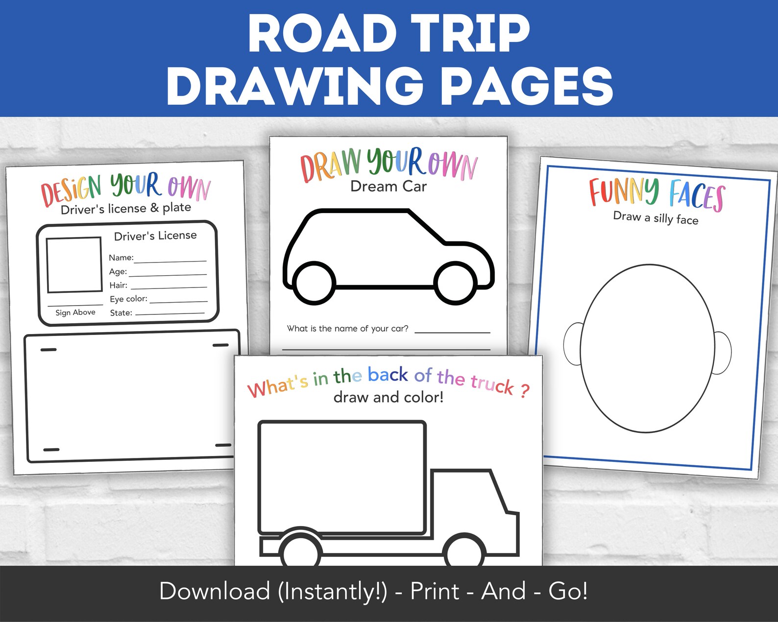 Kids Road Trip Games Printable Family Road Trip Planner - Etsy