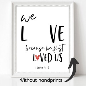 Valentines Christian Printable Bible Craft, Kids Bible Art, Handprint ...