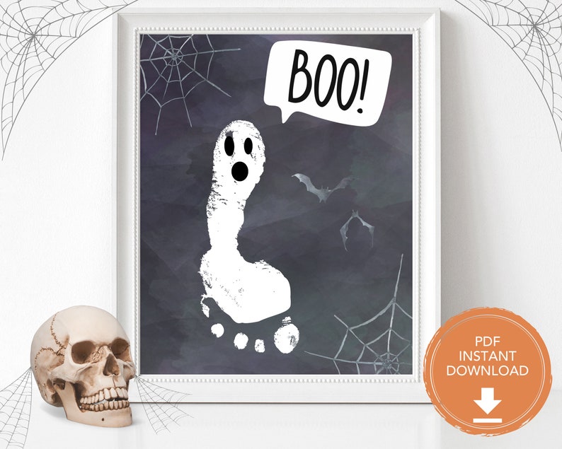 Ghost Halloween Handprint Craft DIY Craft for Kids Art - Etsy