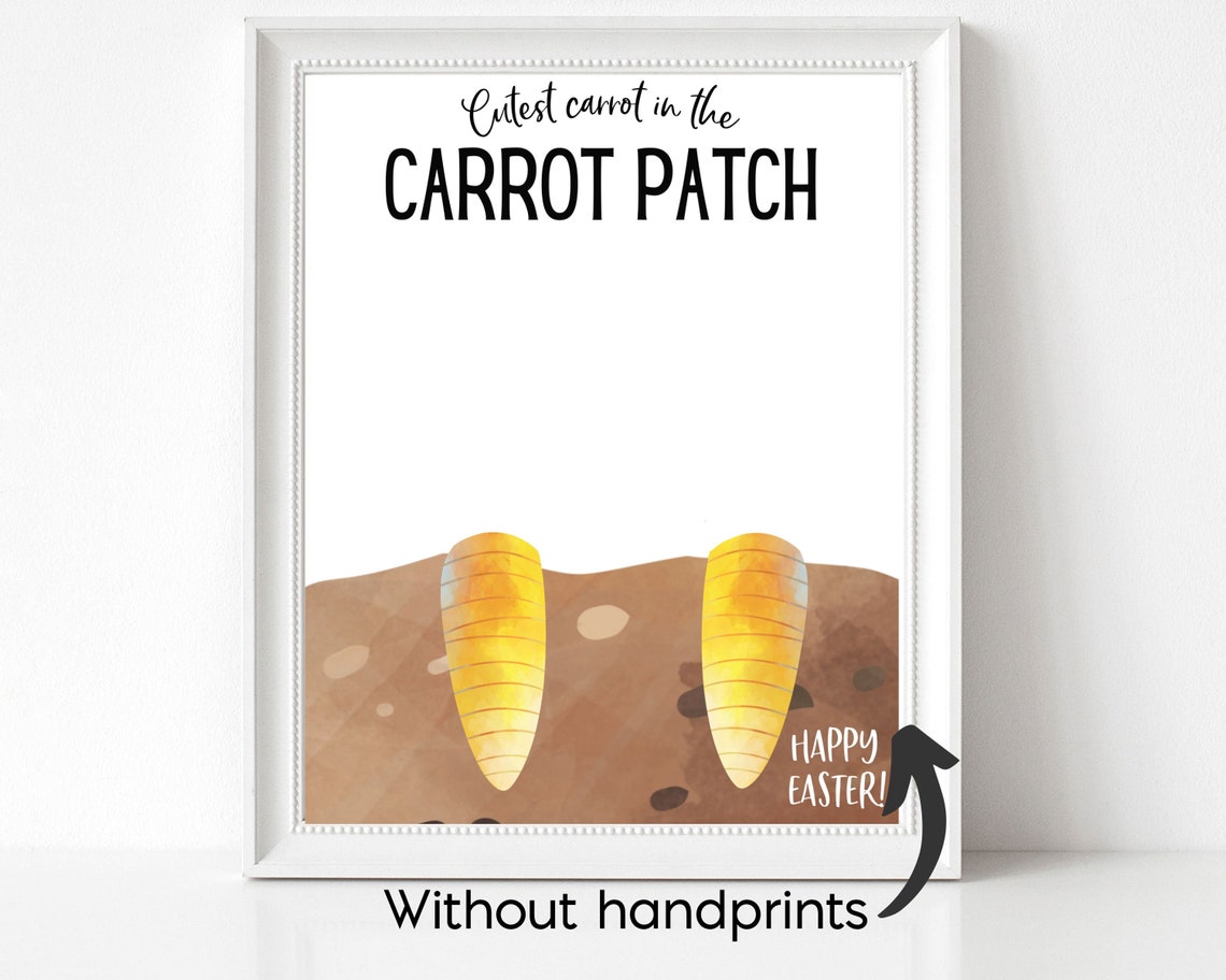Carrot Patch Easter Craft Easter Handprint Kids Craft - Etsy