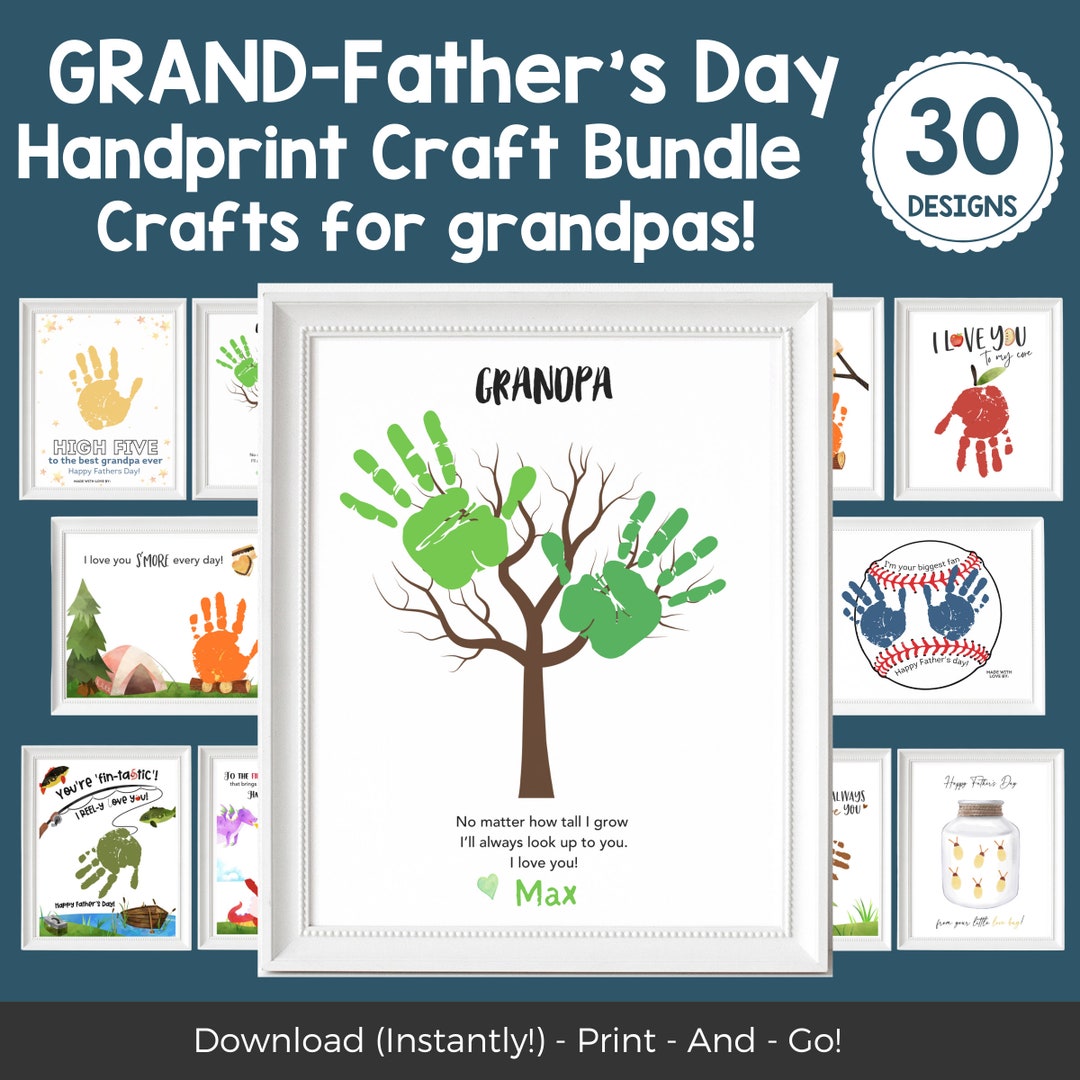 Grand-fathers Day Printable Craft for Kids & Toddlers, Fathers Day ...