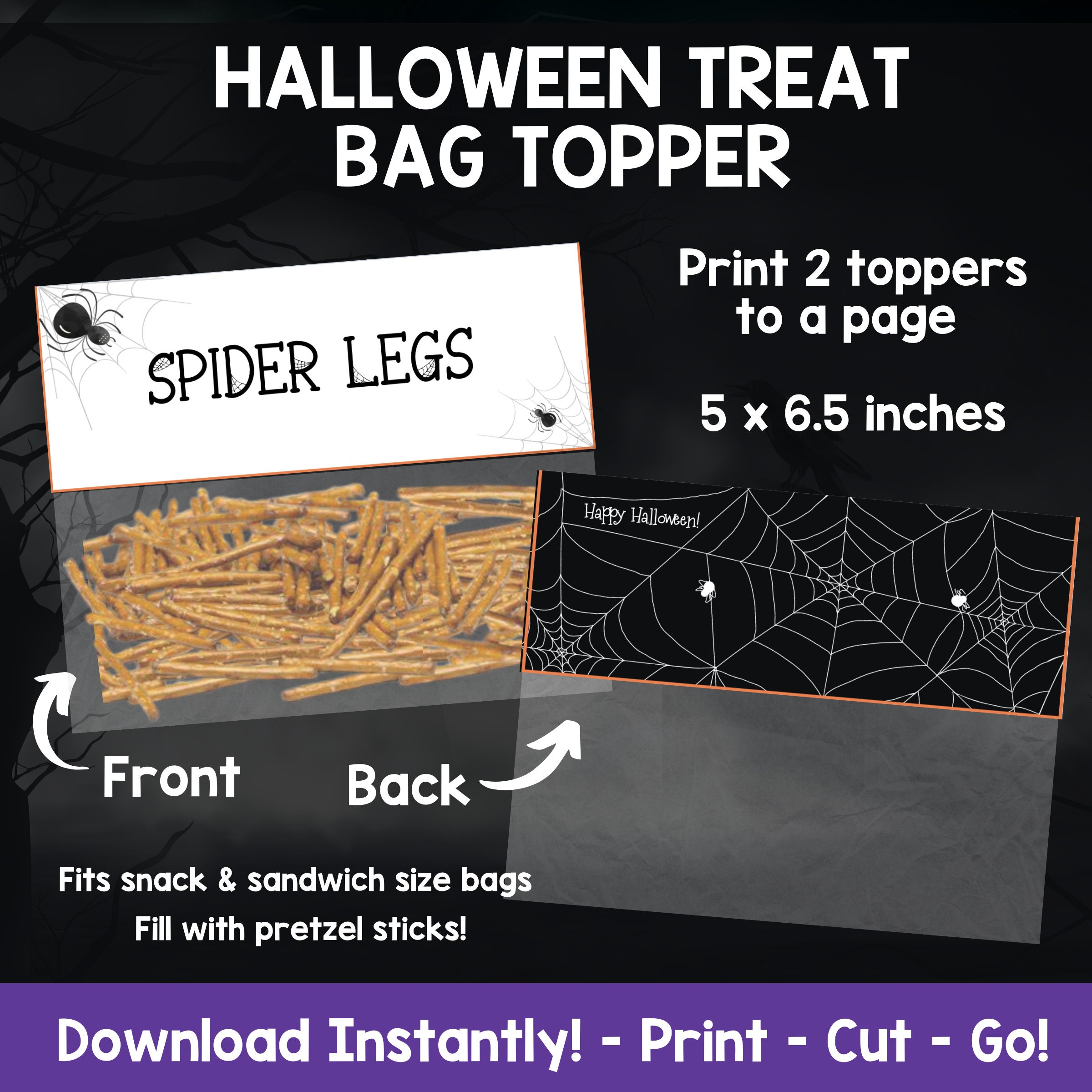 Spider Legs Goodie Bag, Kids or Teacher Halloween Gift, Halloween Gift ...