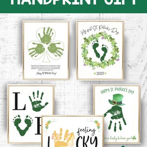 Printable St Patricks Day Craft, Shamrock Handprint Crafts, Holiday ...