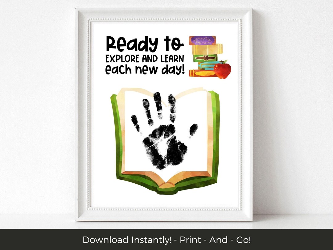 Back to School Handprint Craft for Kids, Handprint Art School Activity ...
