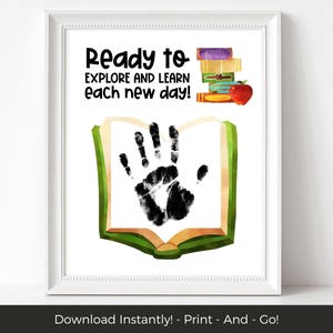 Back to School Handprint Craft for Kids, Handprint Art School Activity ...