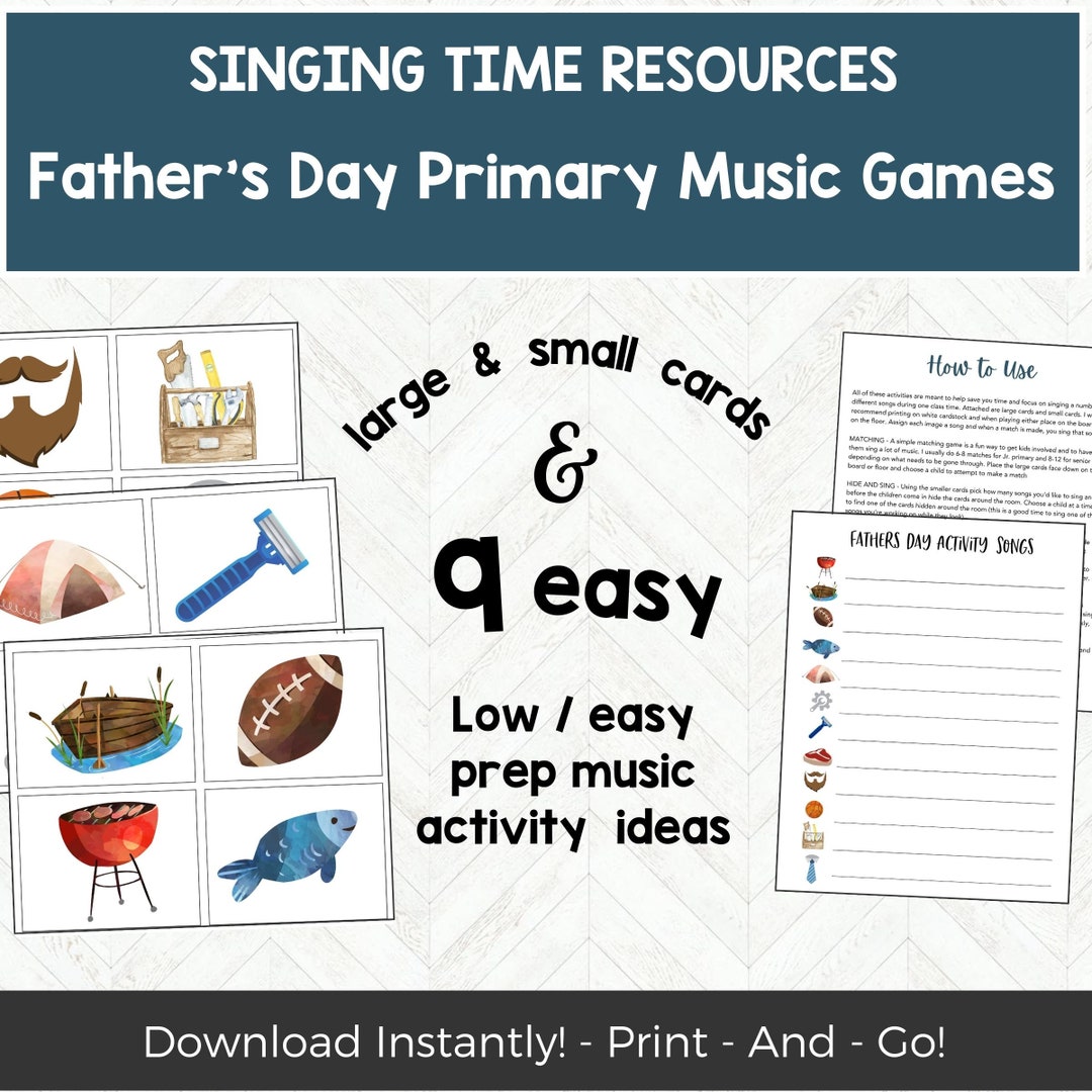 Fathers Day Singing Time Activity, LDS Primary Chorister, LDS Primary ...