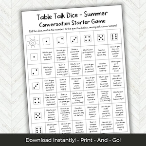 Summer Conversation Starters, Icebreaker Questions Team Building Games ...
