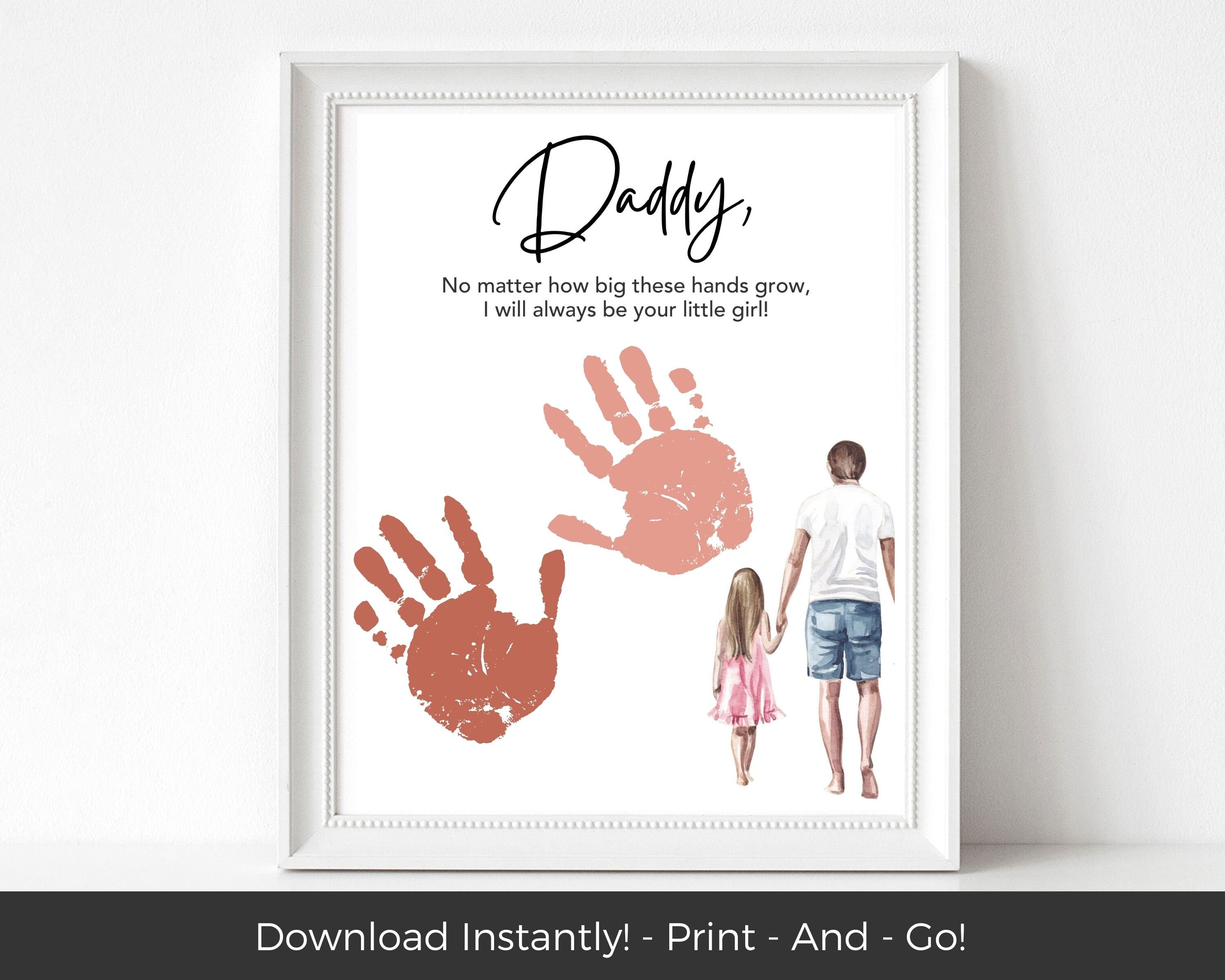 Fathers Day Handprint Printable, Poem for Fathers Day Gift From Kids ...