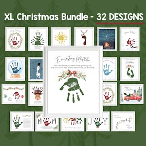 Christmas Handprint Craft Bundle, Handprint Art Christmas Crafts for ...