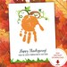 Fall Handprint Art, Thanksgiving Printable Handprint Art Pumpkin Craft ...