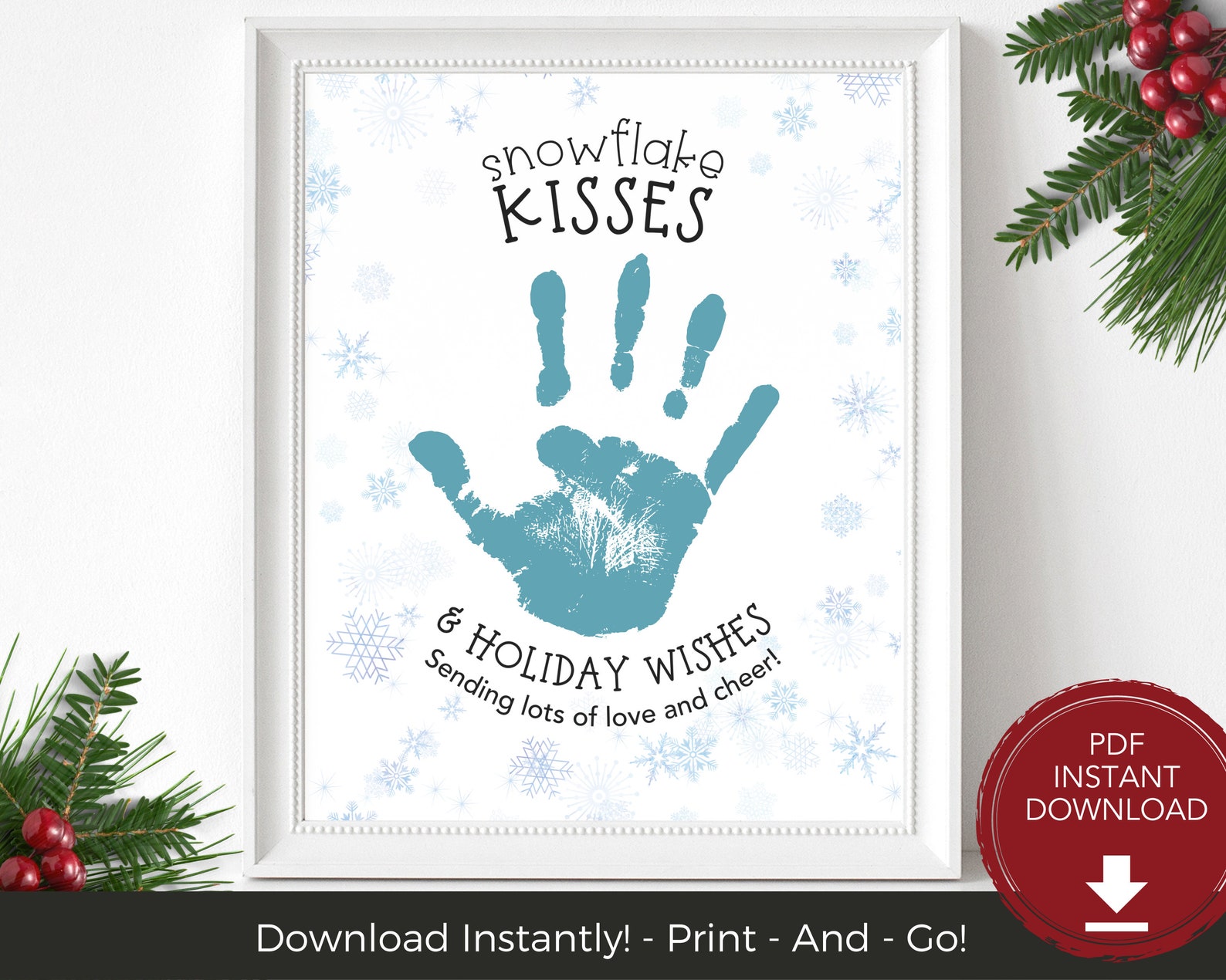 Snow Globe Handprint Christmas Craft DIY Baby's First - Etsy