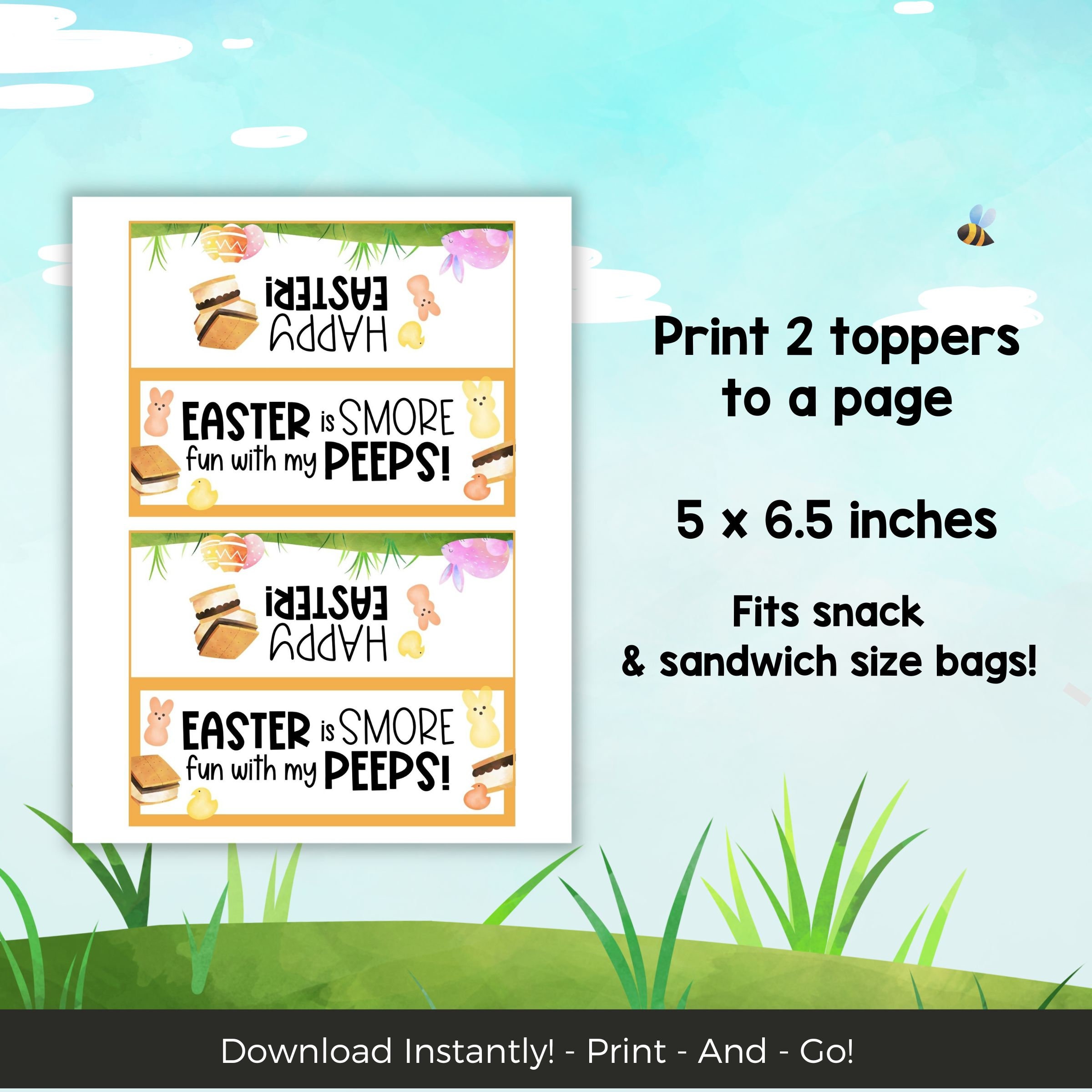 Easter Treat Bag Topper, Easter Basket Stuffers for Boys and Girls ...