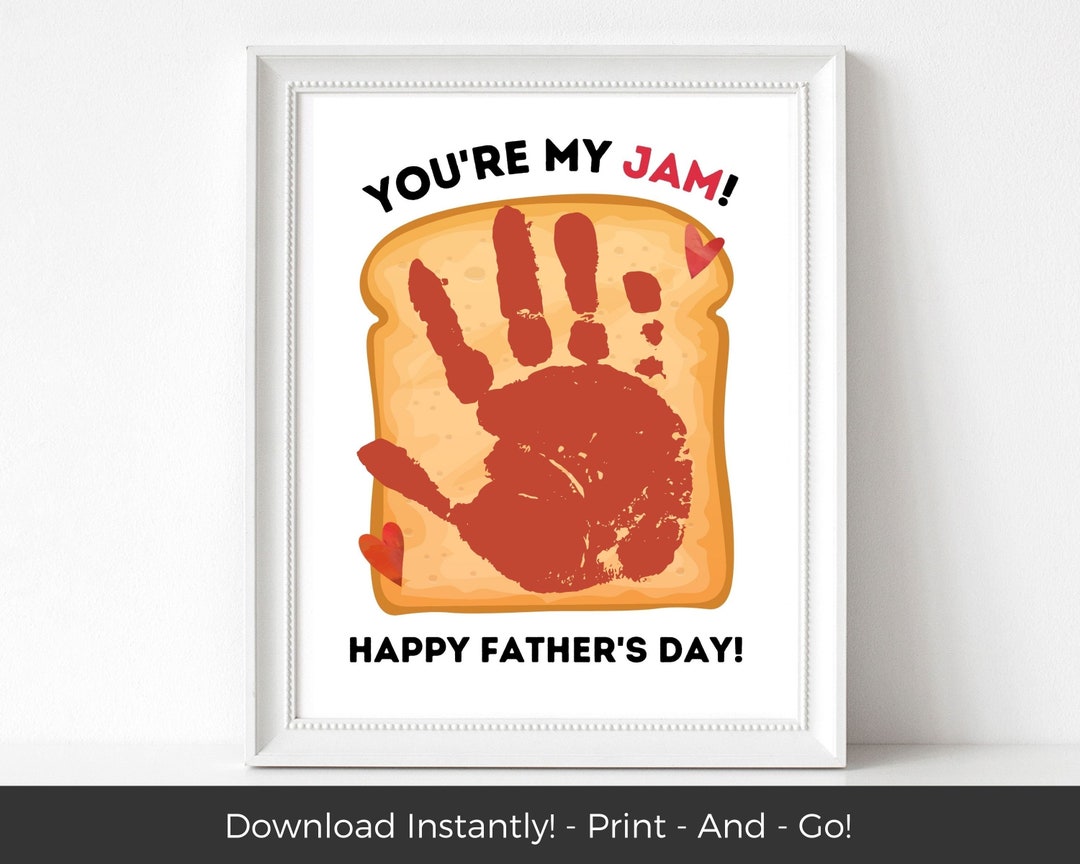 Fathers Day Printable Craft for Kids & Toddlers, Fathers Day Handprint ...