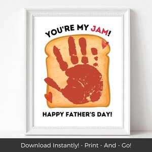 Fathers Day Printable Craft for Kids & Toddlers, Fathers Day Handprint ...