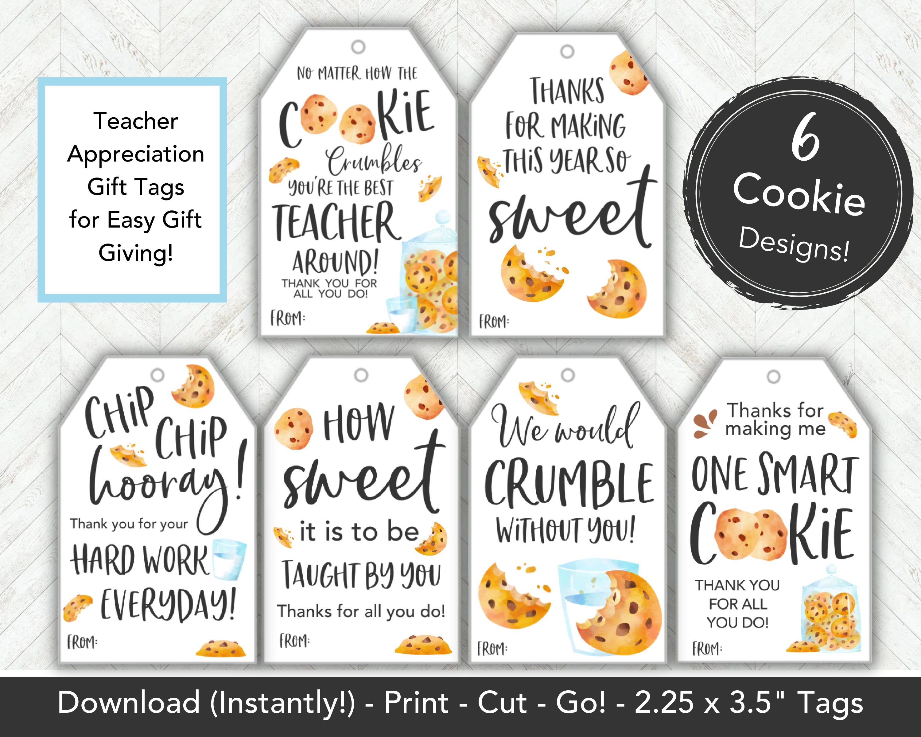 Teacher Appreciation Gift Tag Teacher Gift Tags Printable - Etsy