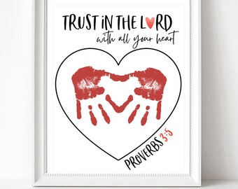 Kids Bible Study Craft, Handprint Art Bible Printables, Children Bible ...