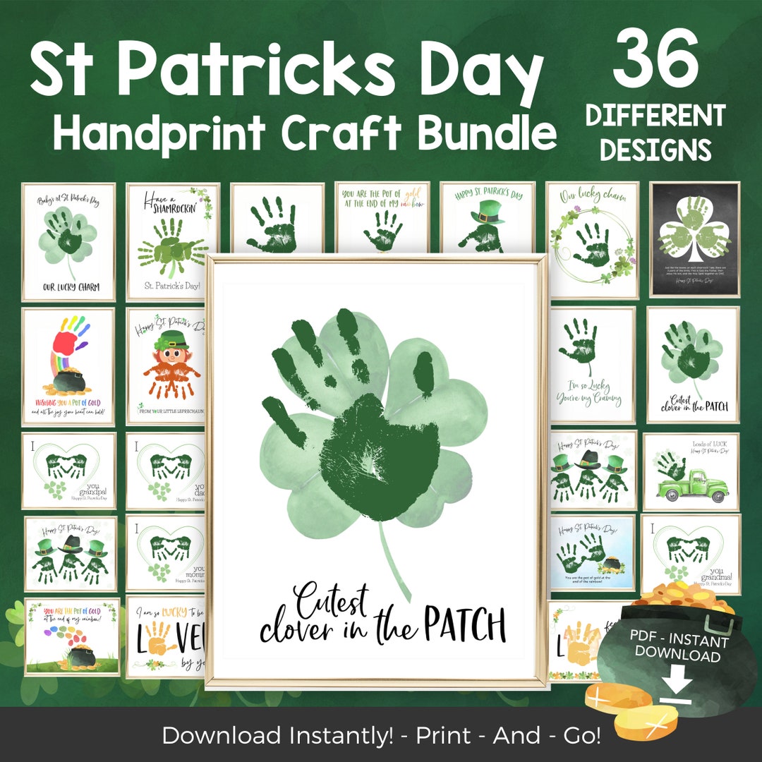 Printable St Patricks Day Handprint Craft Ideas, St Patricks Handprint ...
