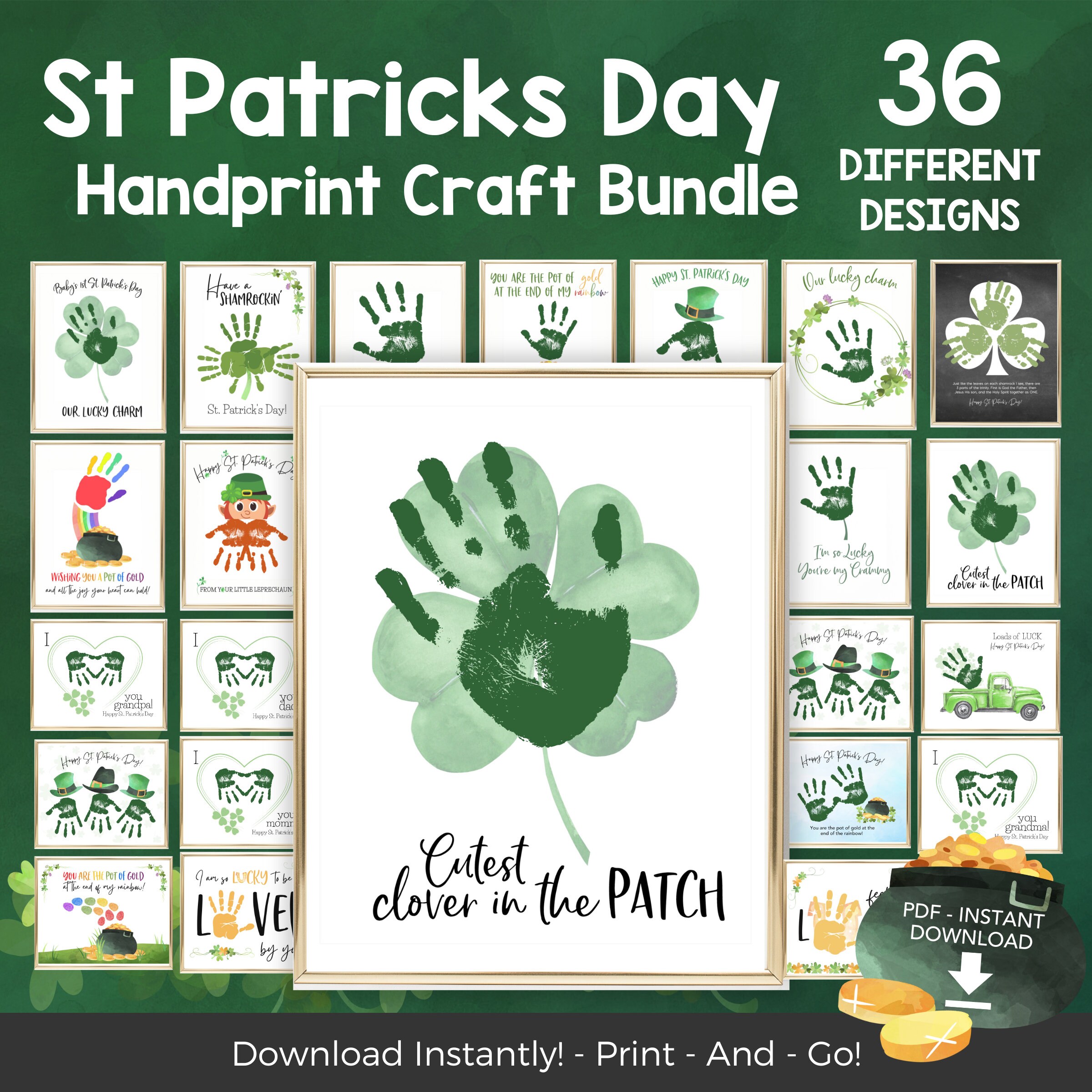 Printable St Patricks Day Handprint Craft Ideas, St Patricks Handprint ...
