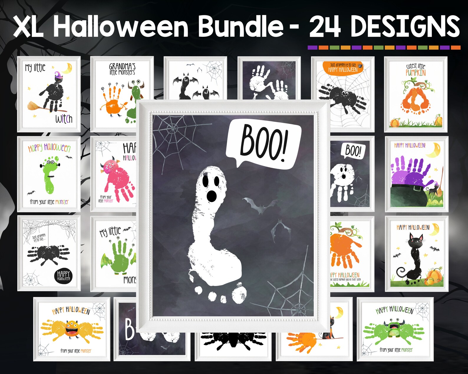 Halloween Handprint Craft DIY Craft for Kids Art Halloween - Etsy