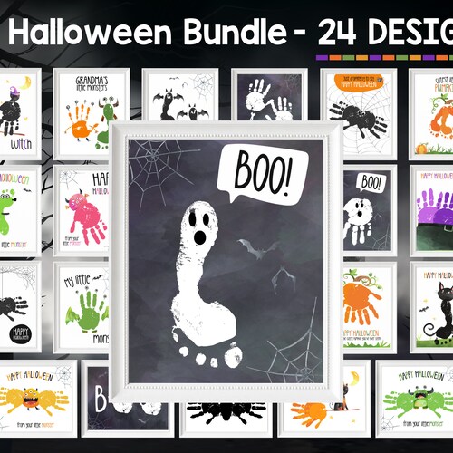 Halloween Handprint Craft DIY Craft for Kids Art Halloween - Etsy