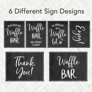 Waffle Bar, Waffle Sign for Wedding, Birthday, Baby Shower, Printable ...