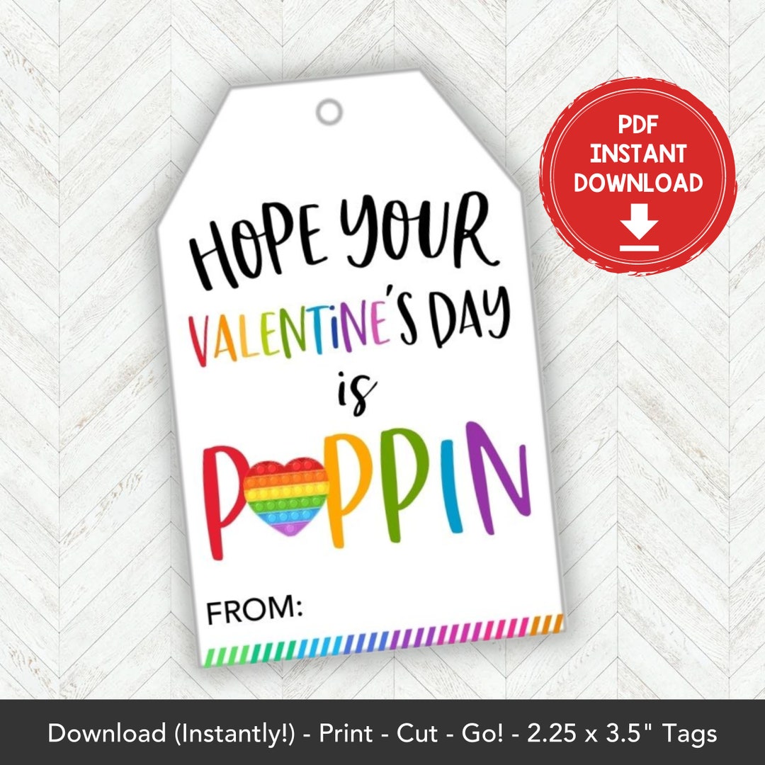 Pop It Valentine Cards, Valentine Pop It Fidget Toy Kids Valentines ...