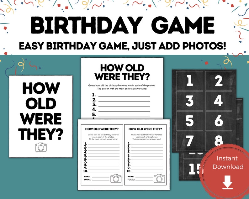 40th Birthday Games 40 Birthday 40th Birthday Party Games | Etsy