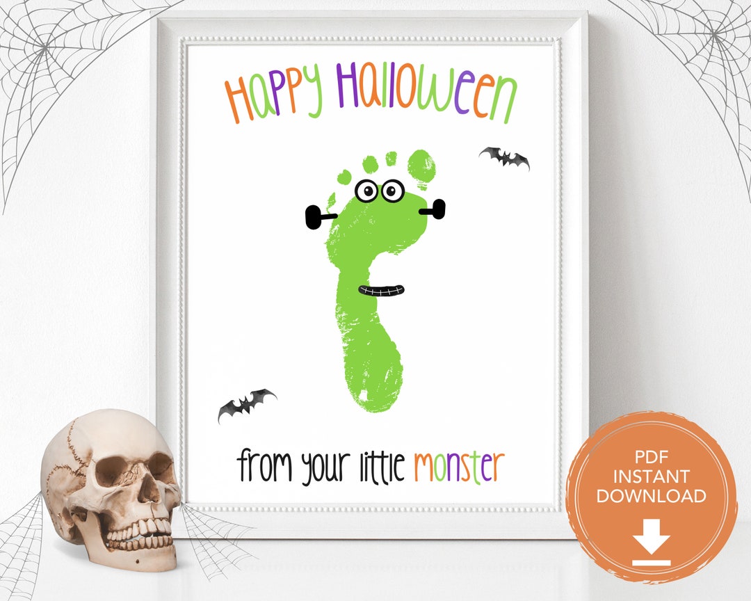 Monster Halloween Handprint Craft DIY Craft for Kids Art - Etsy