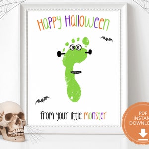 Monster Halloween Handprint Craft DIY Craft for Kids Art - Etsy